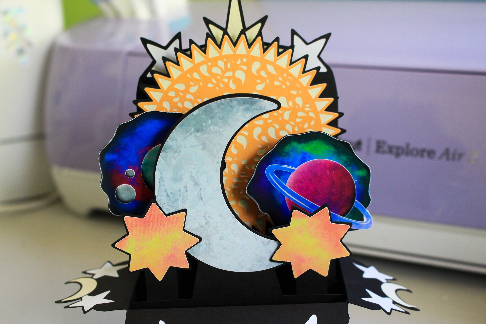 Space Themed Pop-up Box Card - Etsy