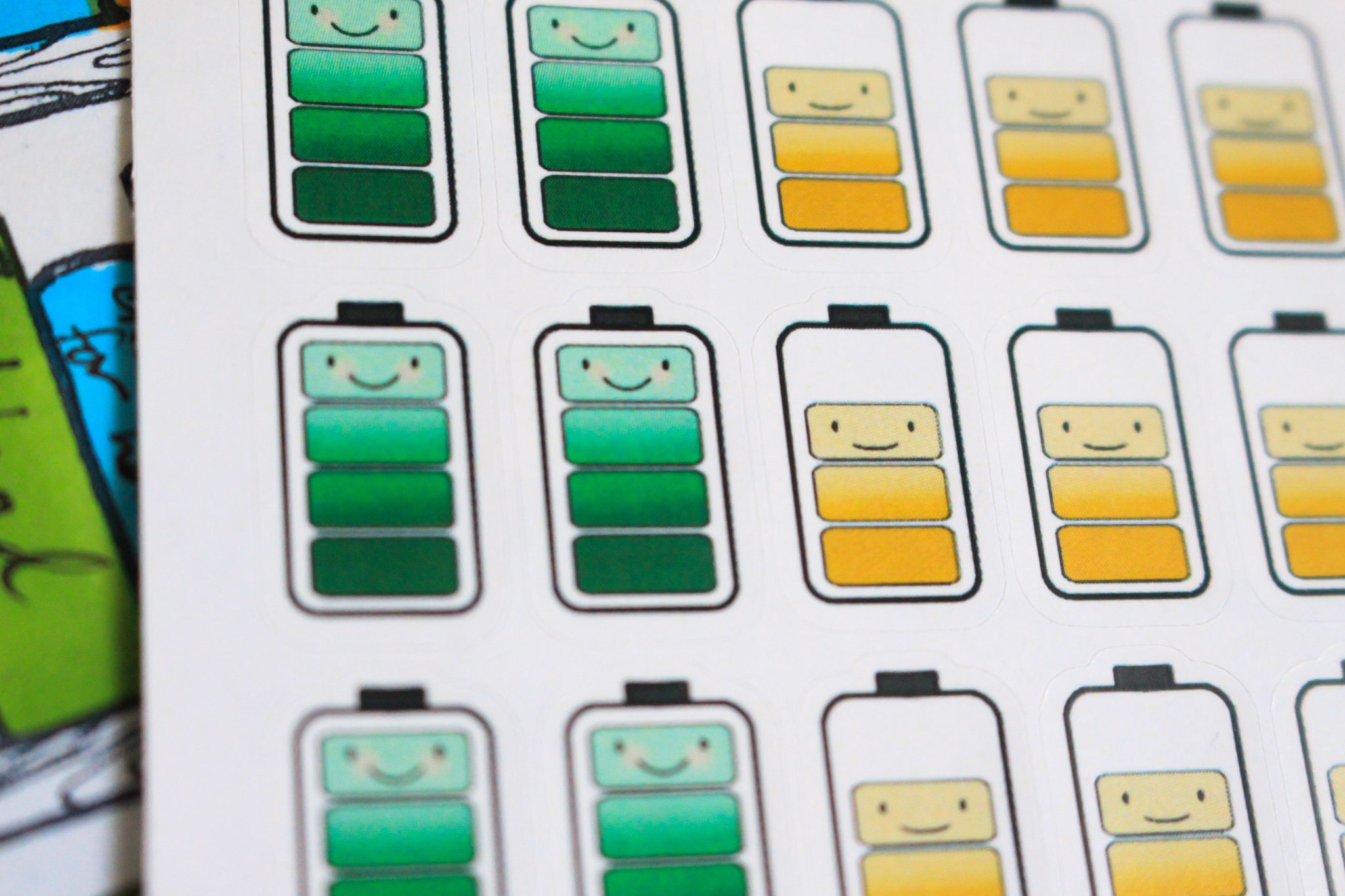 Energy Tracker Planner Stickers - Etsy