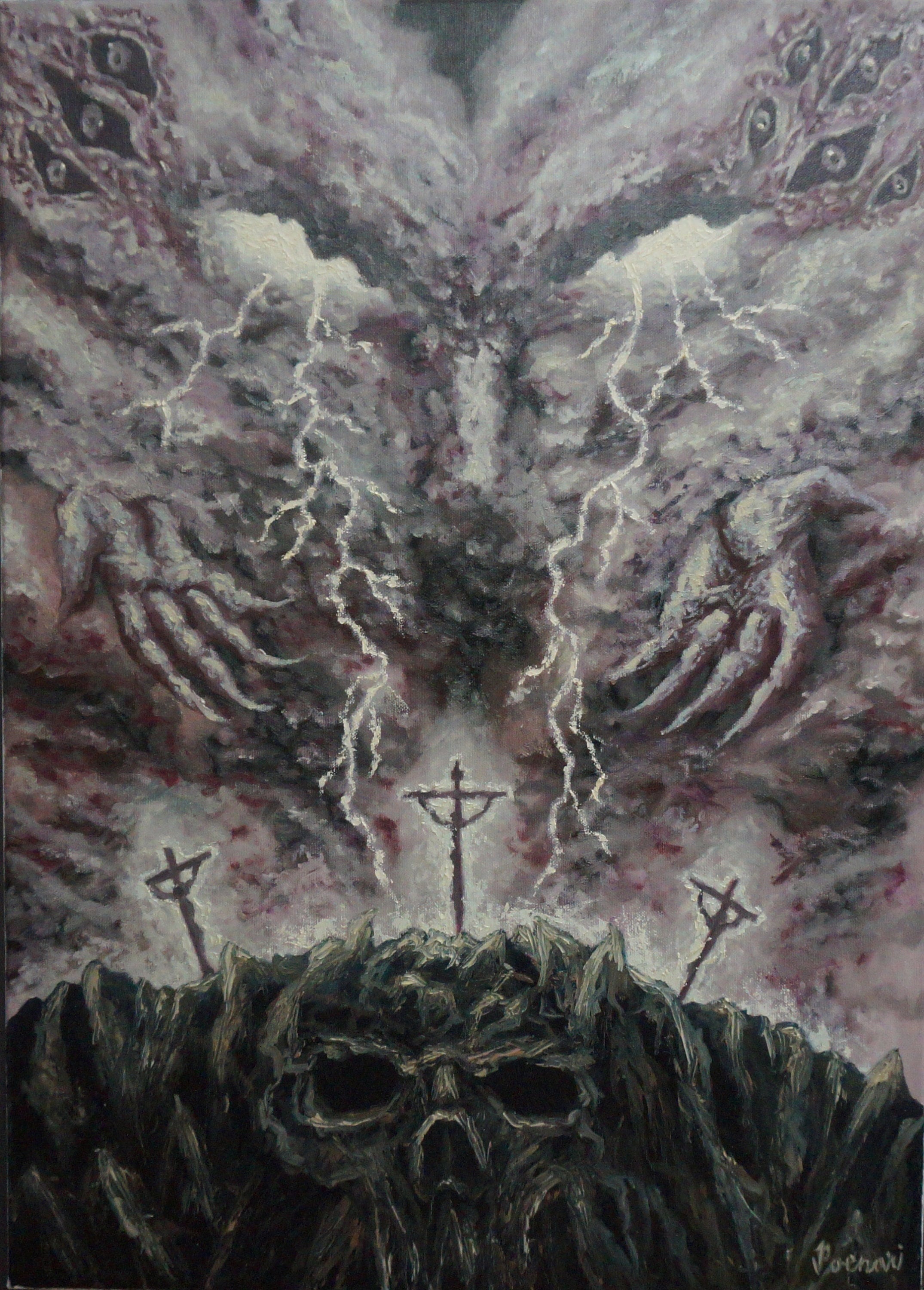 Oil Painting, Crucifixion, Jesus Christ, Dark Art, Horror Art ...