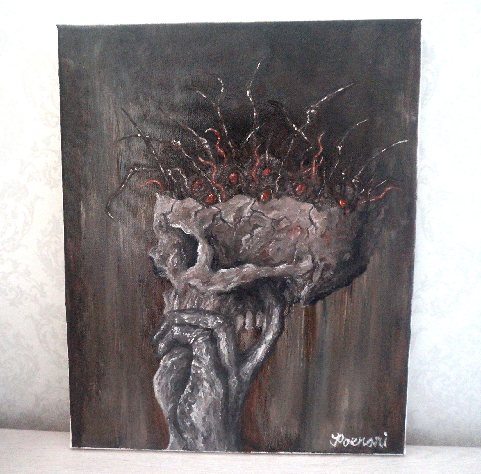 Oil Painting Skull Gothic Horror Art Dark Art - Etsy UK