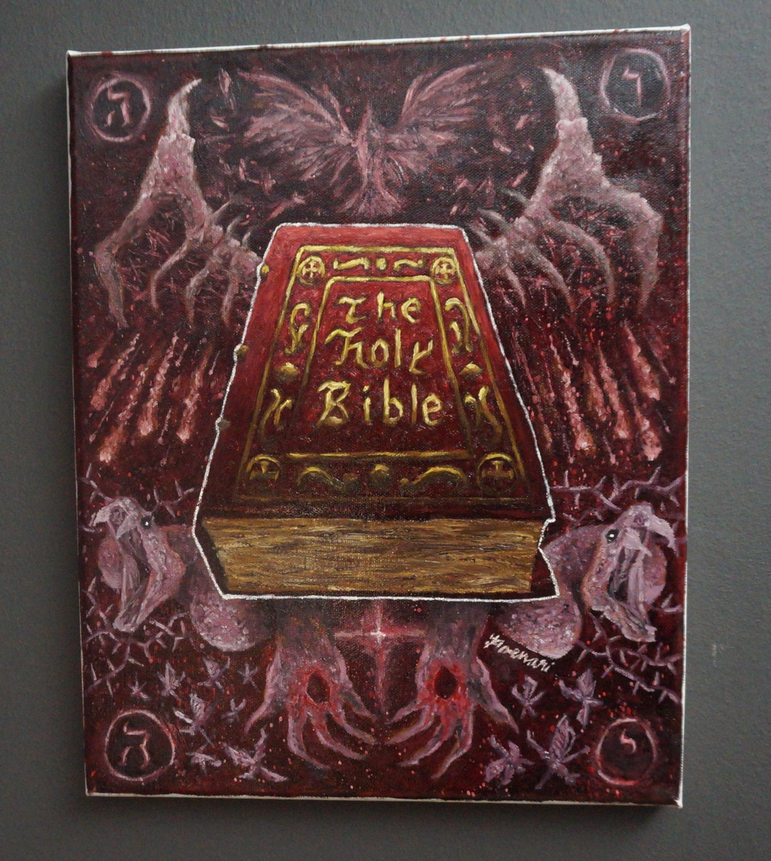 Oil Painting Bible Gothic Art Dark Art Horror Art Holy - Etsy