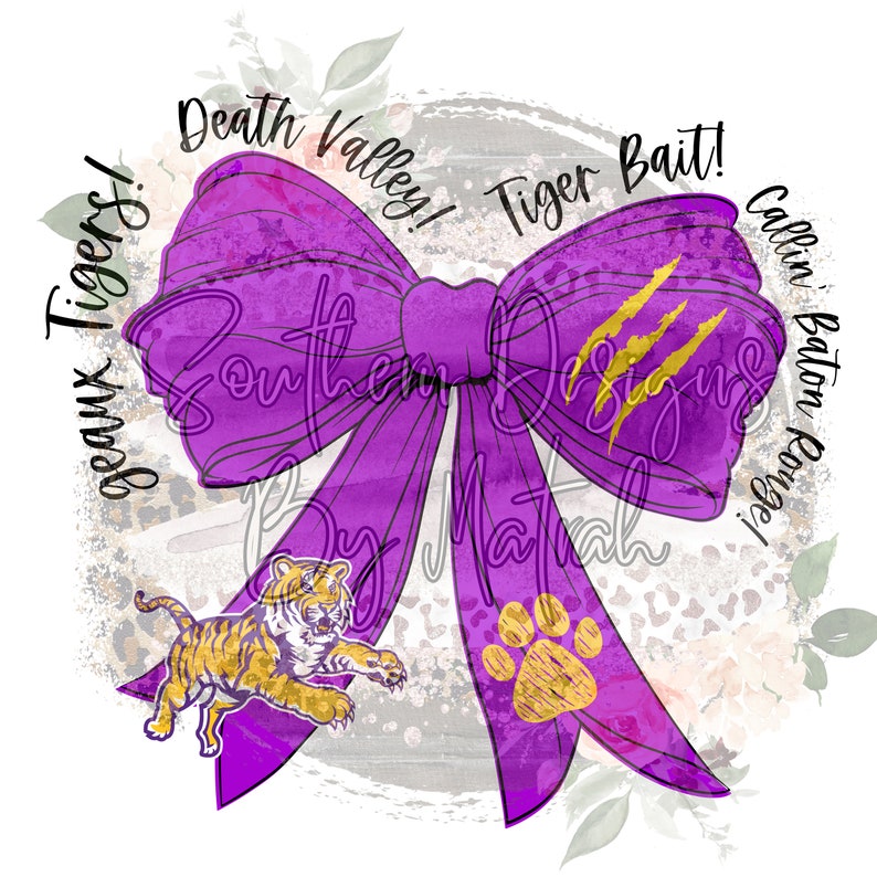 Tigers Bow Game Day Png, Digital Download - Etsy