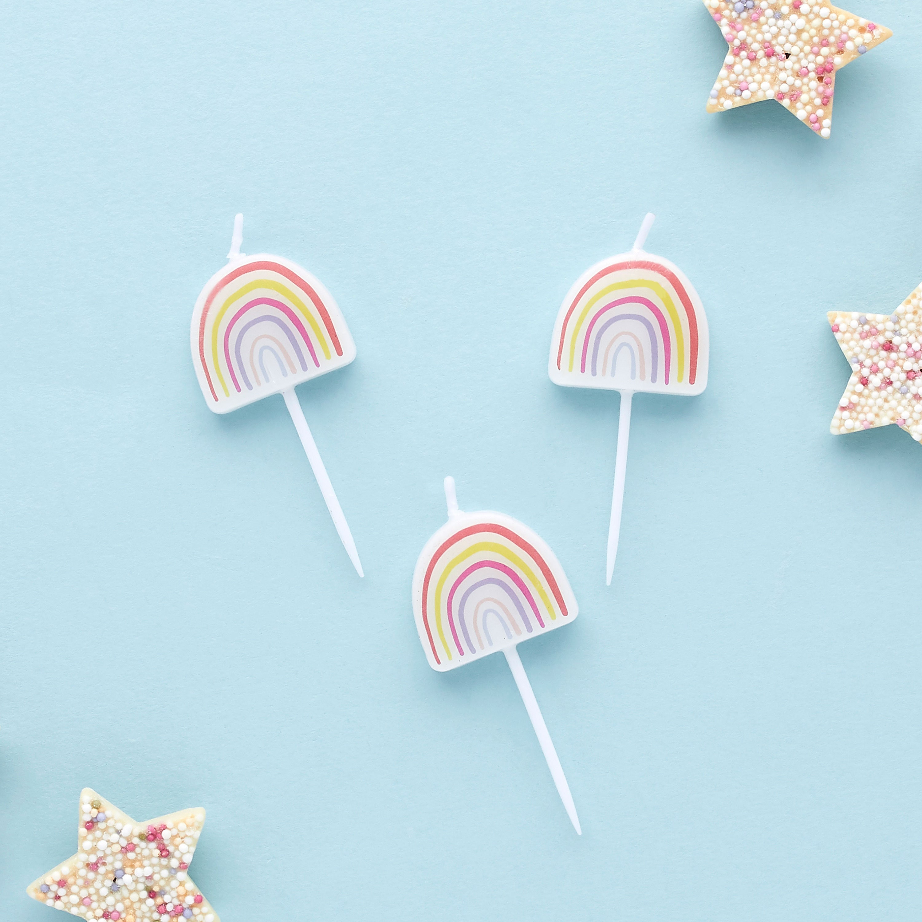 5 Mini Rainbow Birthday Party Cake Candles - Etsy UK