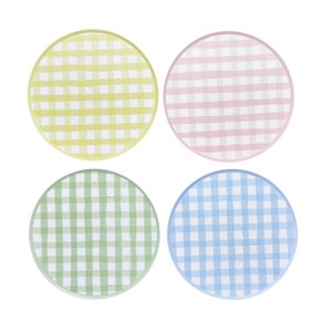 Gingham Paper Plates - Etsy