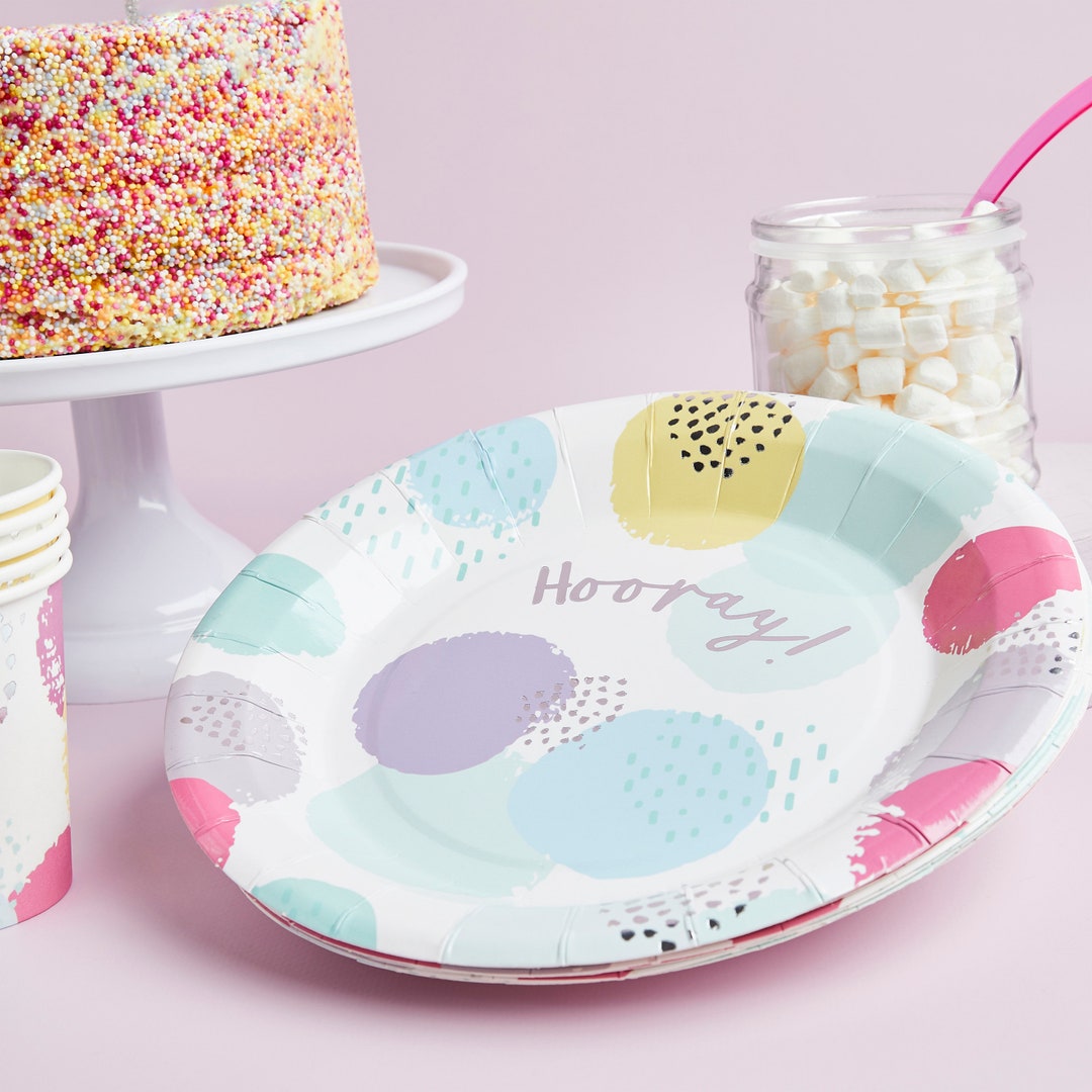 10 Pastel Party Plates - Etsy
