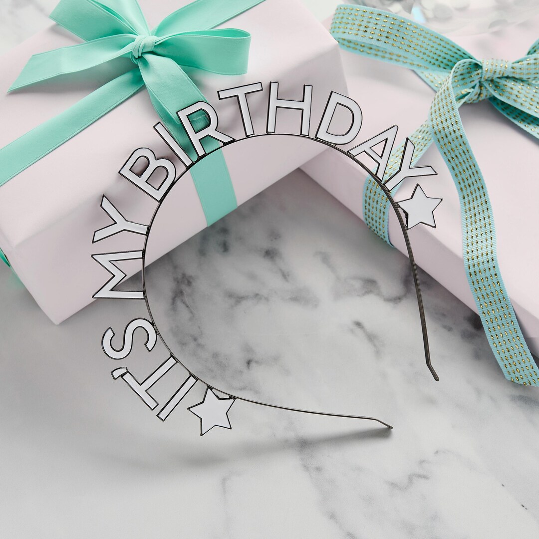 Monochrome 'it's My Birthday' Headband - Etsy