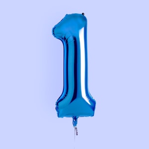 Blue Number '1' Foil Balloon 34" - Etsy