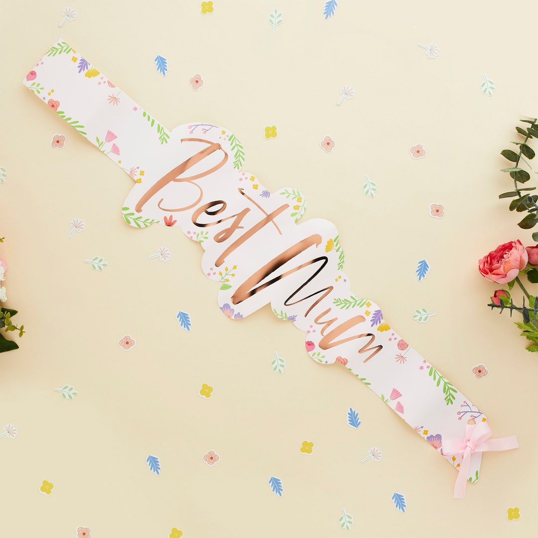 1 Mother's Day Blush Pink & Rose Gold Best Mum Sash - Etsy