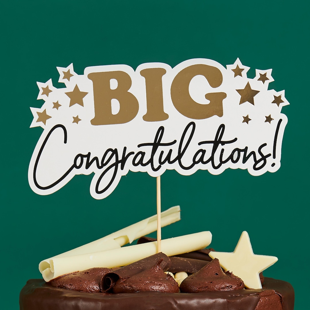 Big Congratulations Cake Topper - Etsy