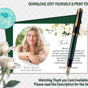 Funeral Welcome Sing Memorial Service Photo Template - Etsy