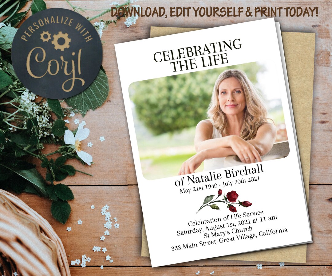 Programa funerario Memorial Service Celebration of Life Obituary ...