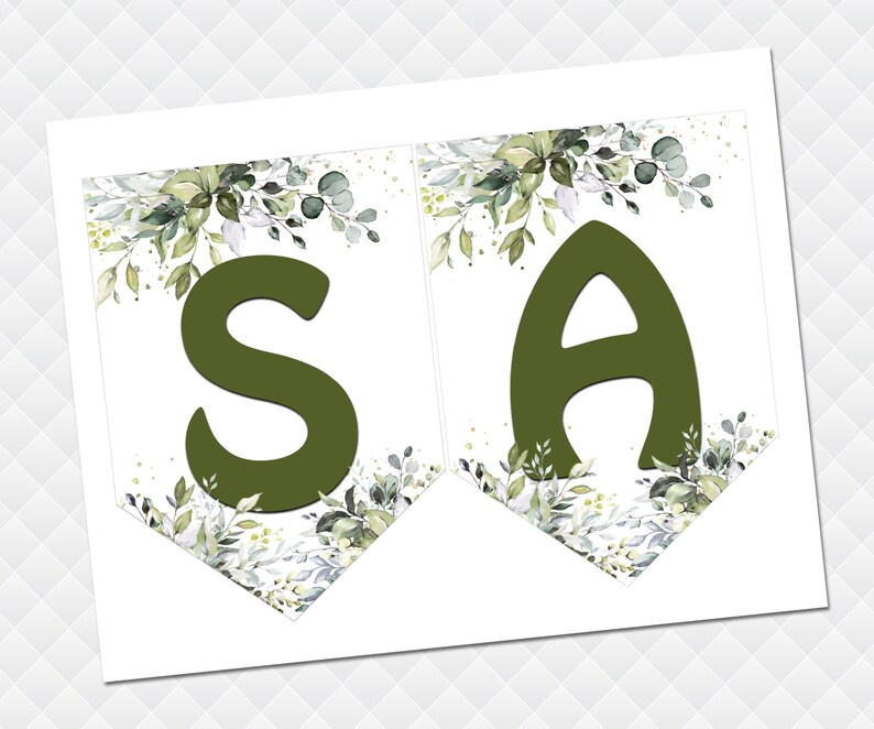 Greenery Baby Shower Banner It's a Girl Boy Sign Baby Shower Decoration ...