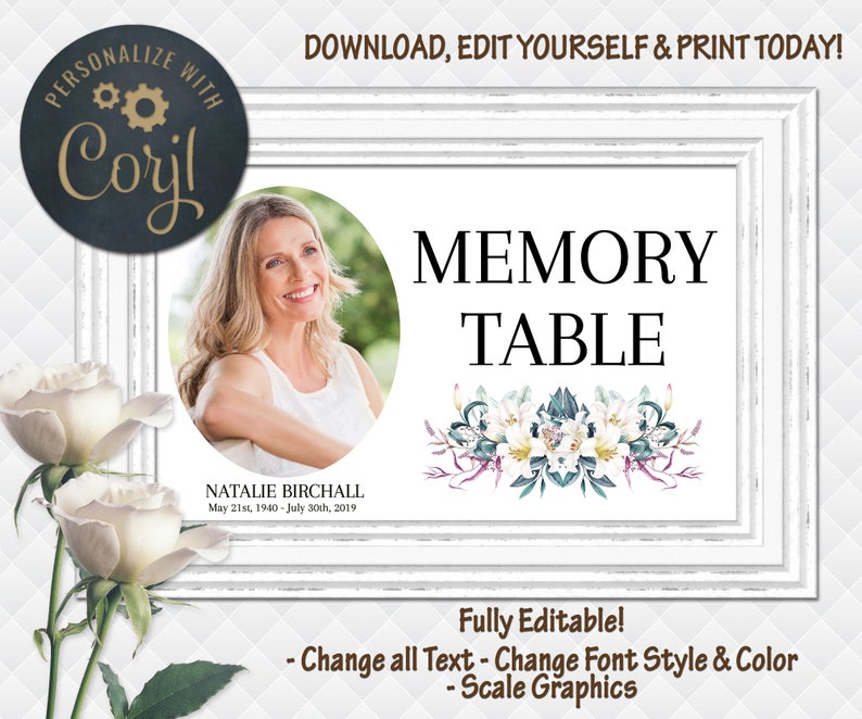 Funeral Share a Memory Memorial Service Memory Card - Etsy