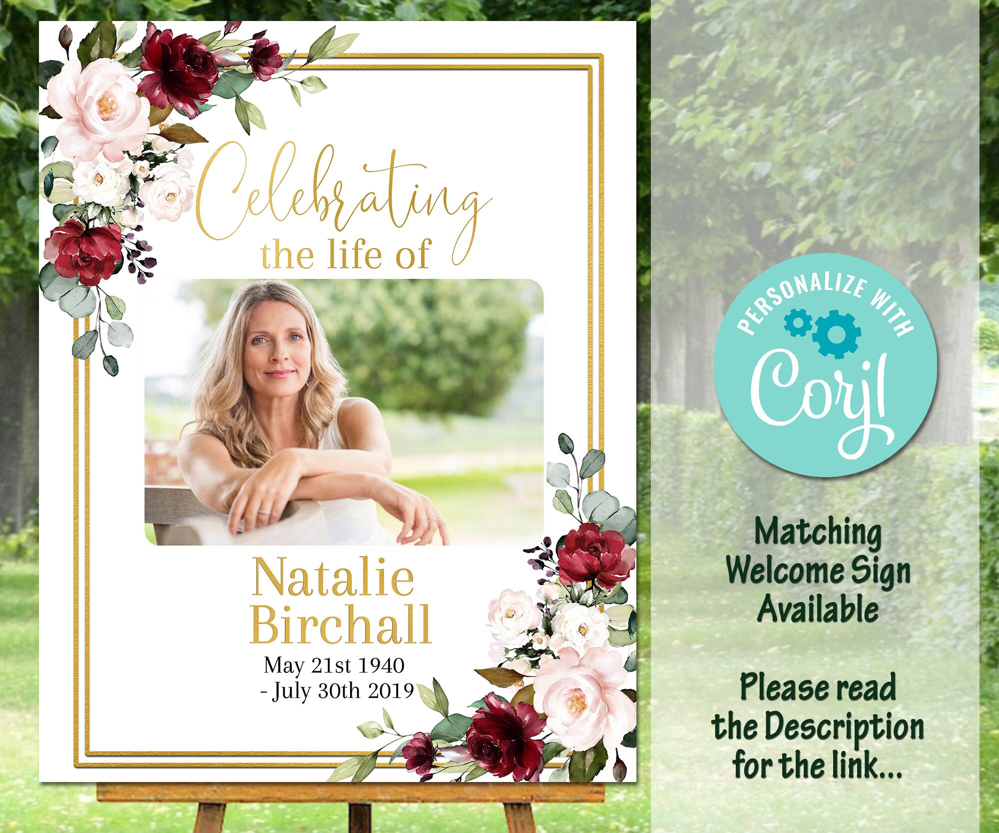 Funeral Program Memorial Service Program Celebration of Life Obituary ...