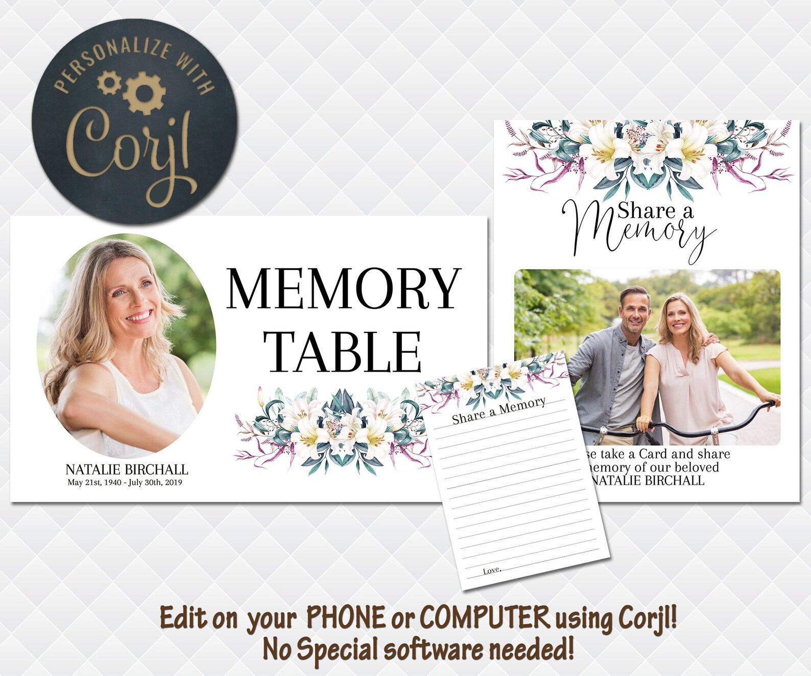 Funeral Share a Memory Memorial Service Memory Card - Etsy