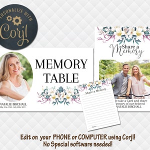 Funeral Share a Memory Memorial Service Memory Card - Etsy