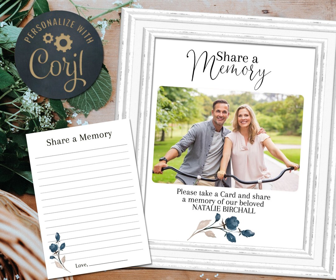 Funeral Share a Memory Sing Cards Memorial Service Table Decoration ...