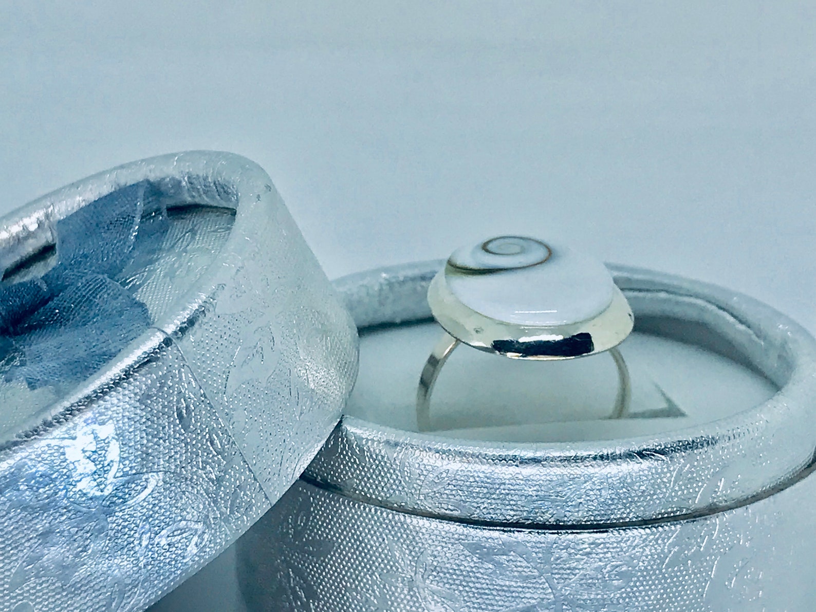 Shiva Eye Ring, Sea Shell Ring, Natural Stone Ring, Gift for Her ...