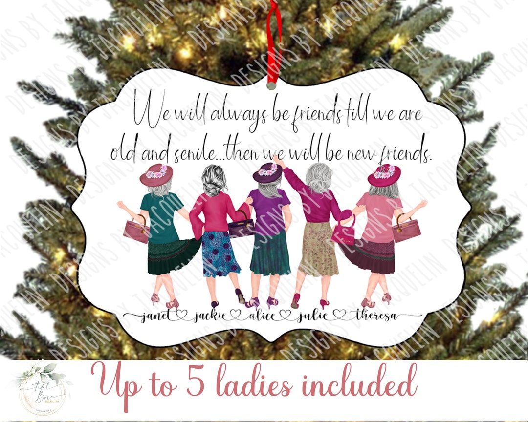 Best Friends, Old Friends, Gift Tag, Ornament, Gift Tag, Old and Senile ...