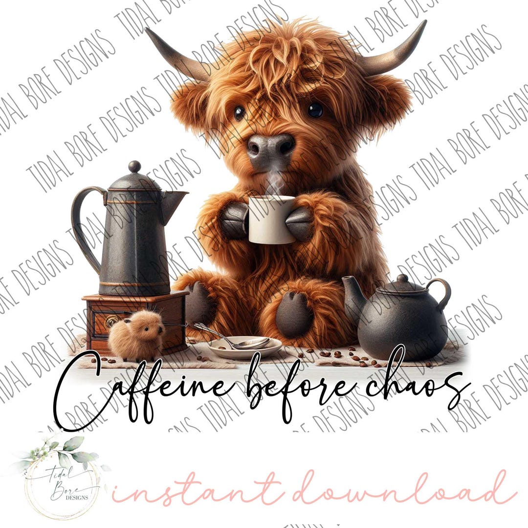 Highland Cow Coffee, Caffeine Before Chaos, Don't Touch My Coffee ...