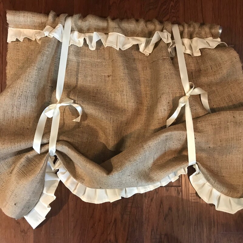 Lined Burlap Curtain - Etsy