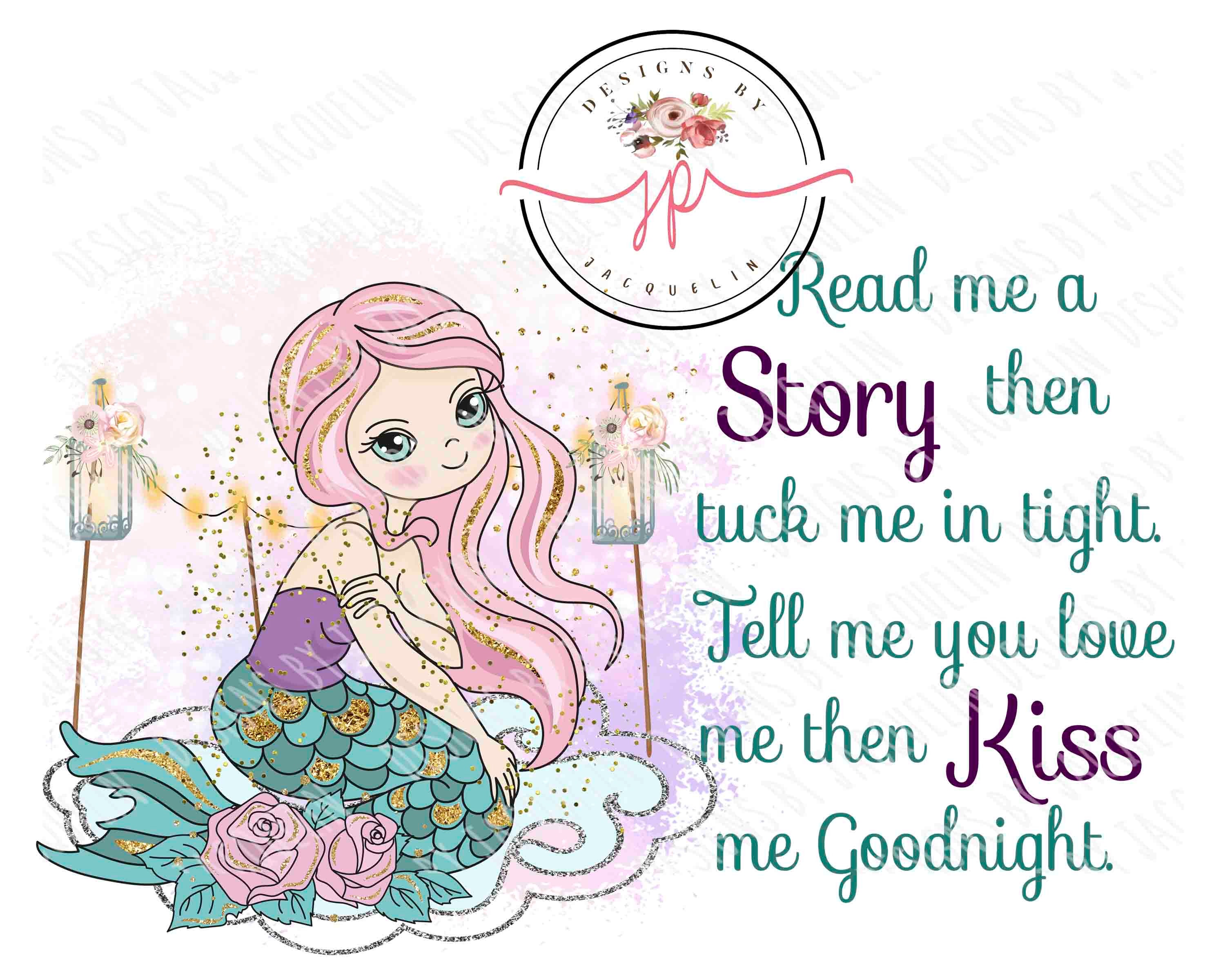 Mermaid, Read Me a Story, Tuck Me In, Kiss Me Goodnight, Reading Pillow ...