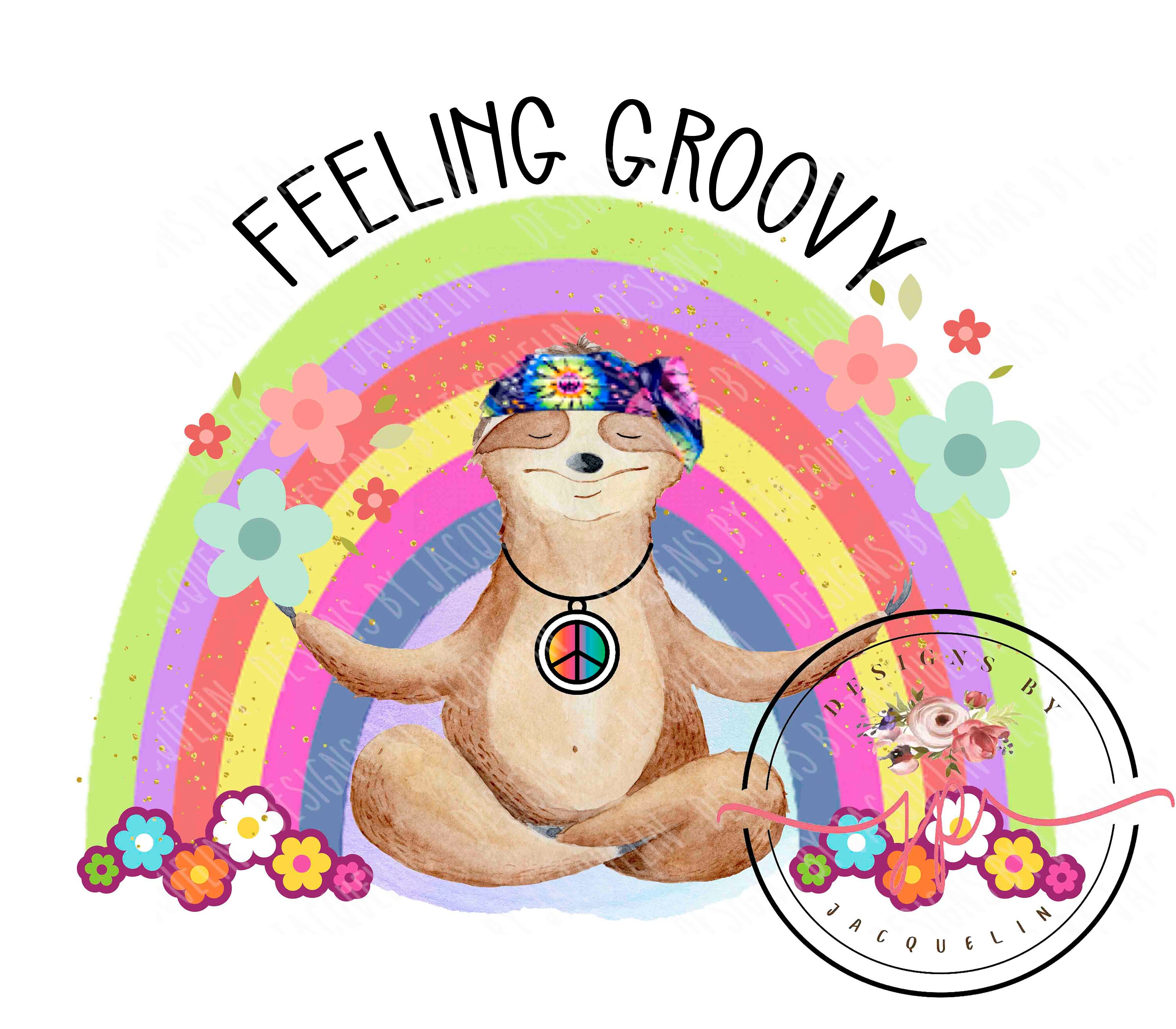 Sloth Feeling Groovy Hippy Retro Camper Best Friends - Etsy
