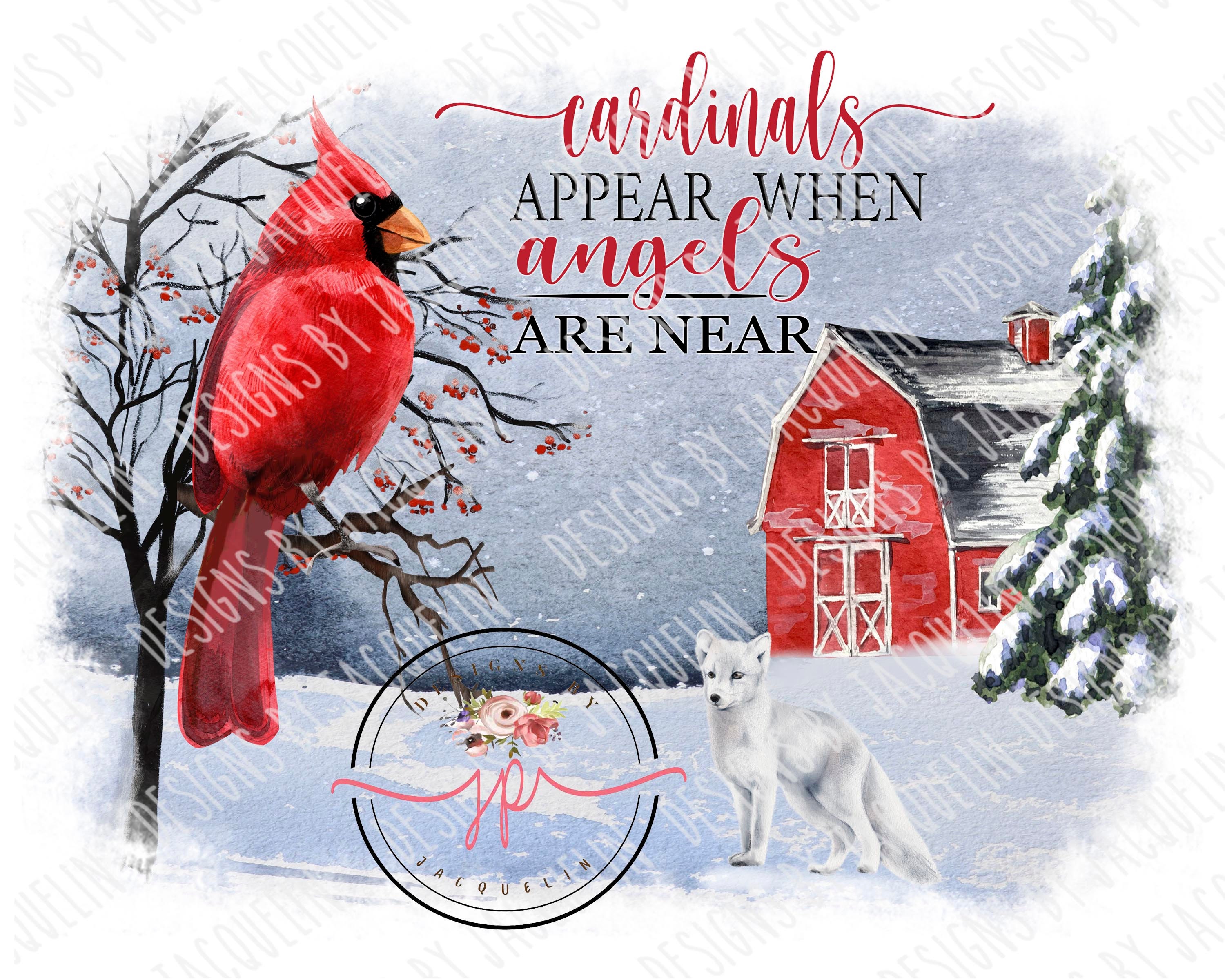 Farmhouse Red Cardinals Appear When Angels Are Near Red Barn - Etsy