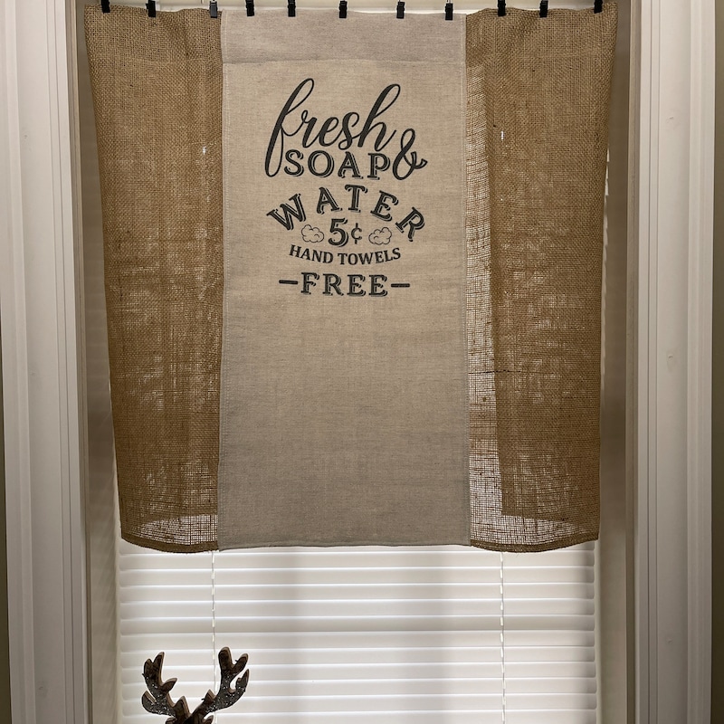 Burlap Rustic Curtains - Etsy