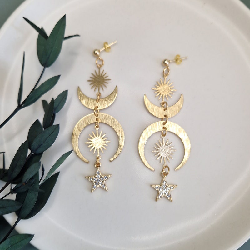 Celestial Earrings - Etsy