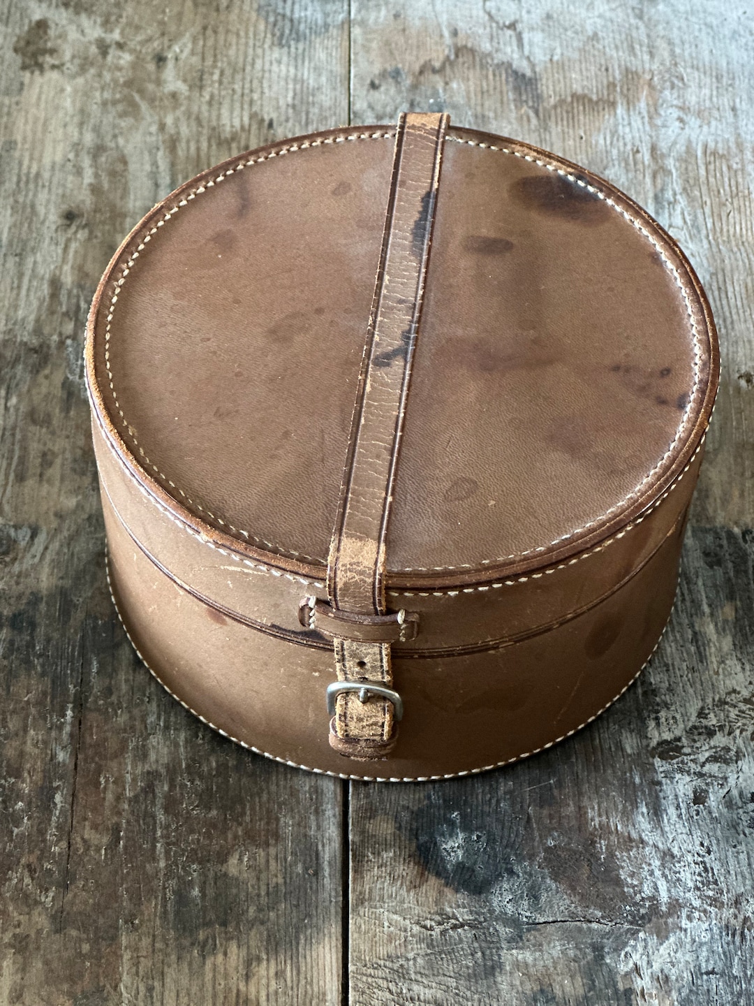 Vintage Leather Collar Box - Etsy