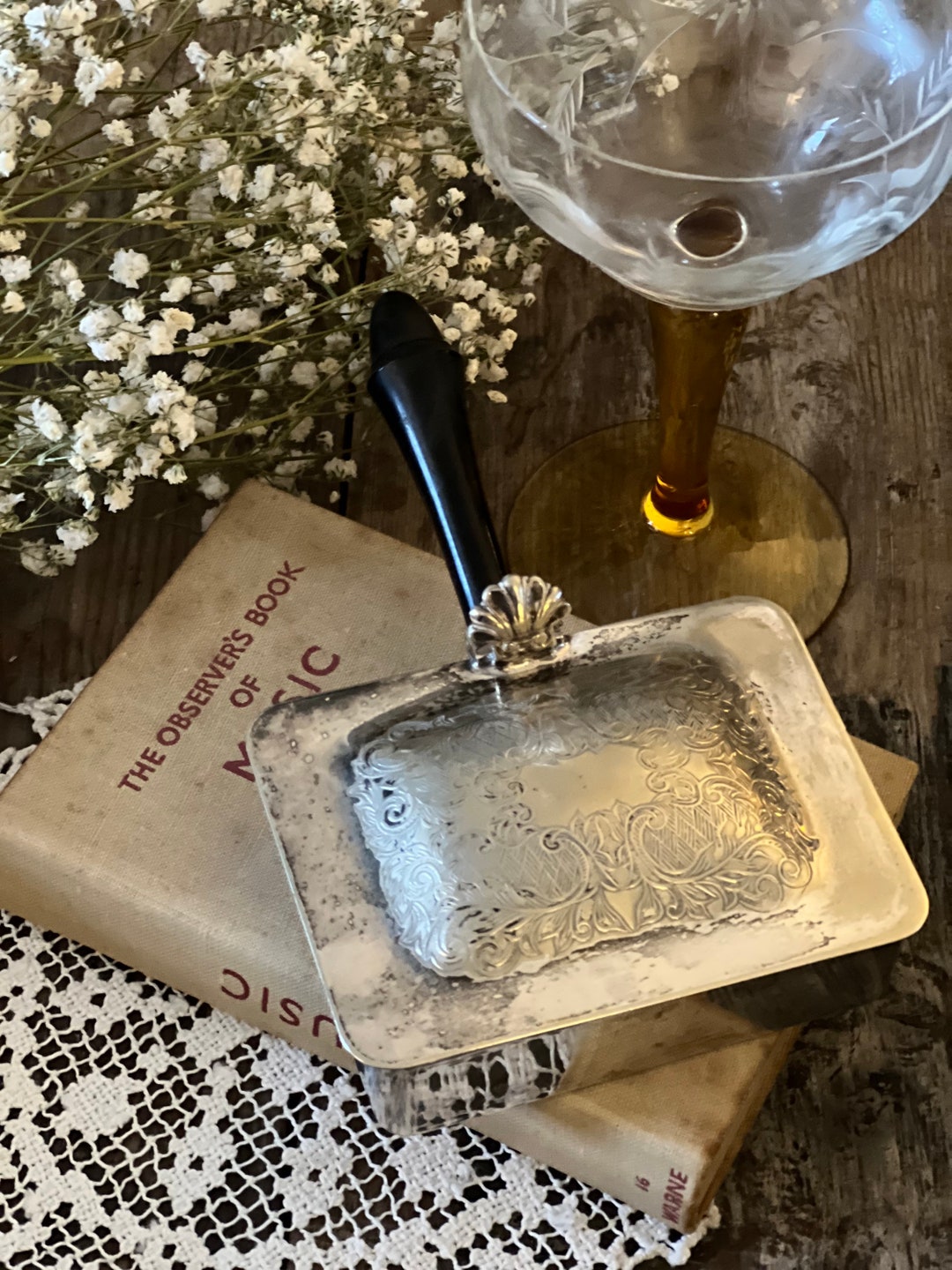 Vintage Silent Butler / Crumb Tray / Crumb Tray / Table Top Butler Tray ...