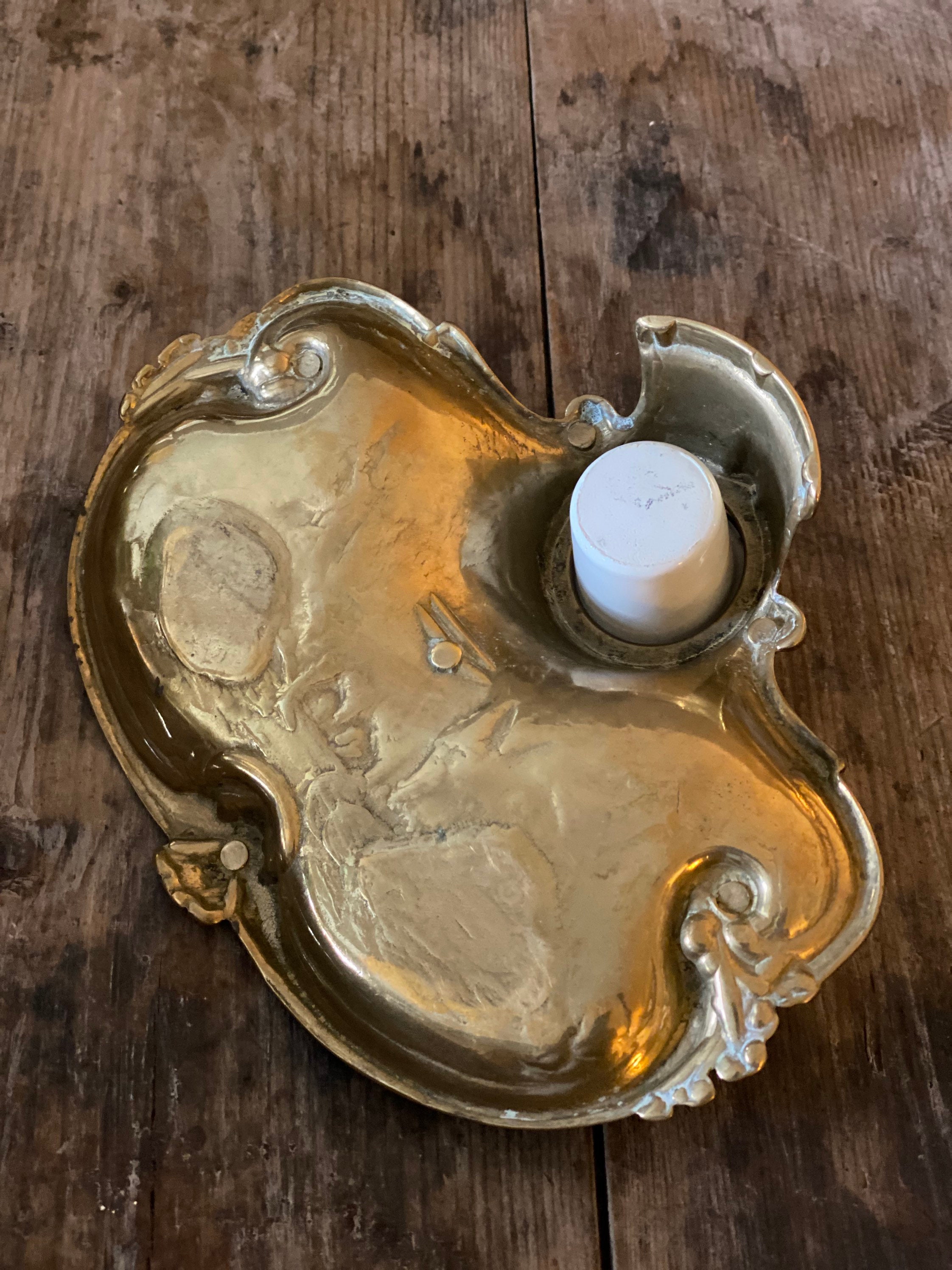 Vintage Inkwell / Brass Inkwell & Stand / Vintage Office Decor / Brass ...