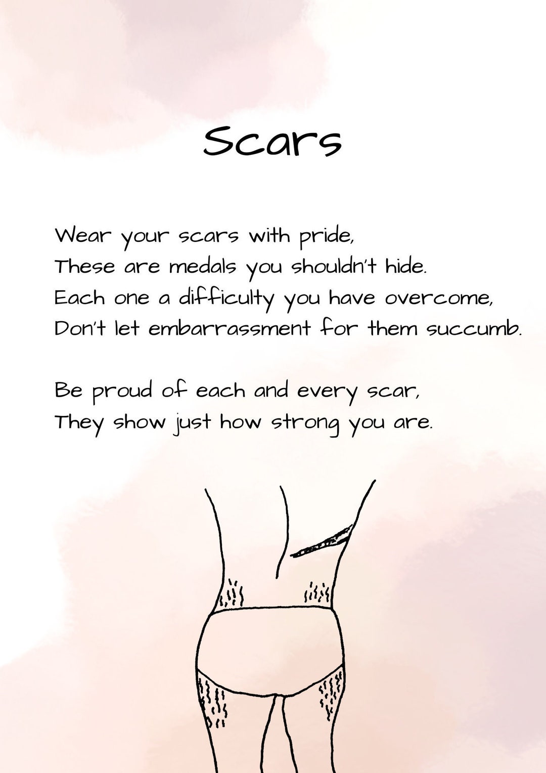 Scars Body Positive Poem A4 Mental Health Poem Print - Etsy