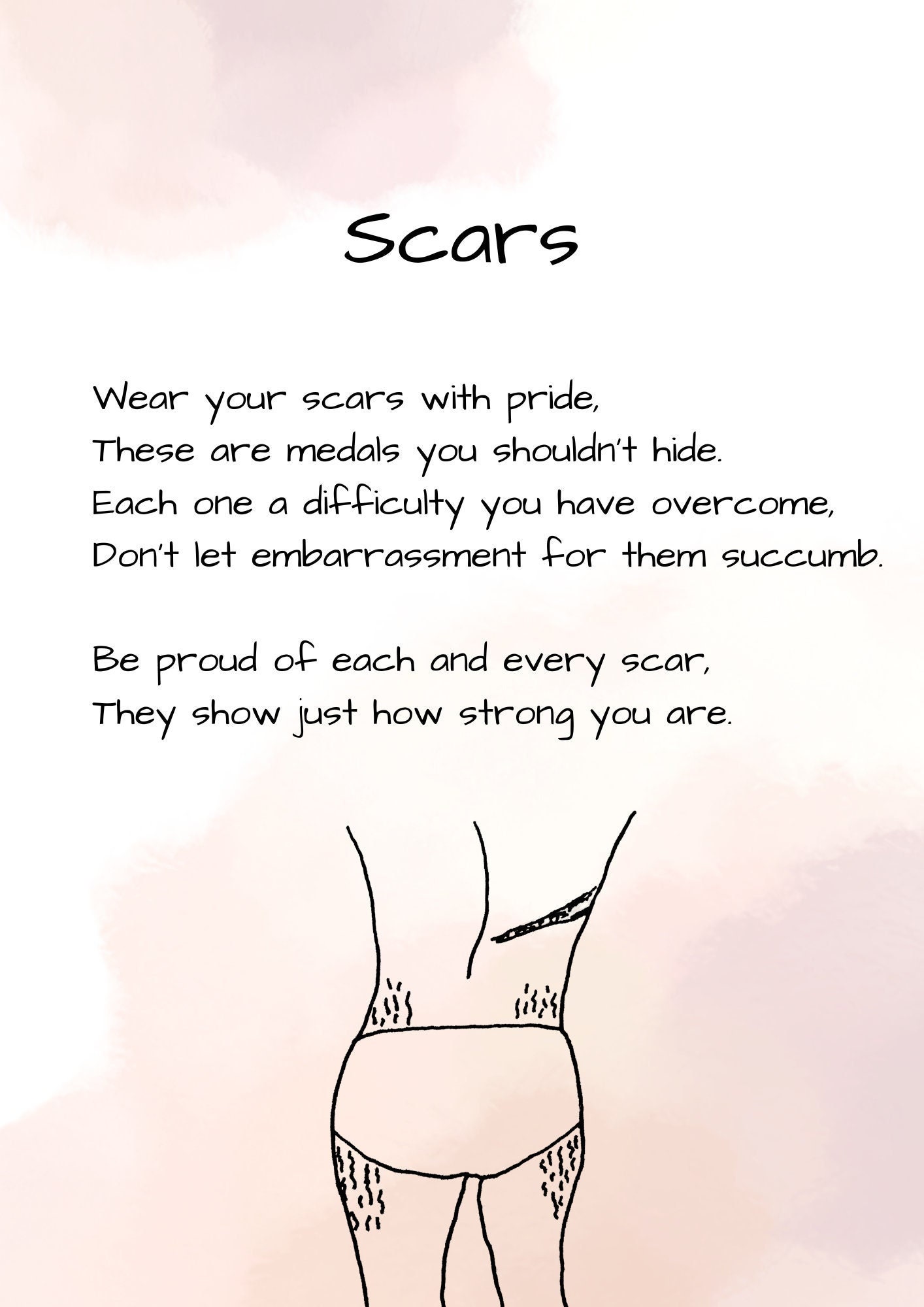 Scars Body Positive Poem A4 Mental Health Poem Print - Etsy
