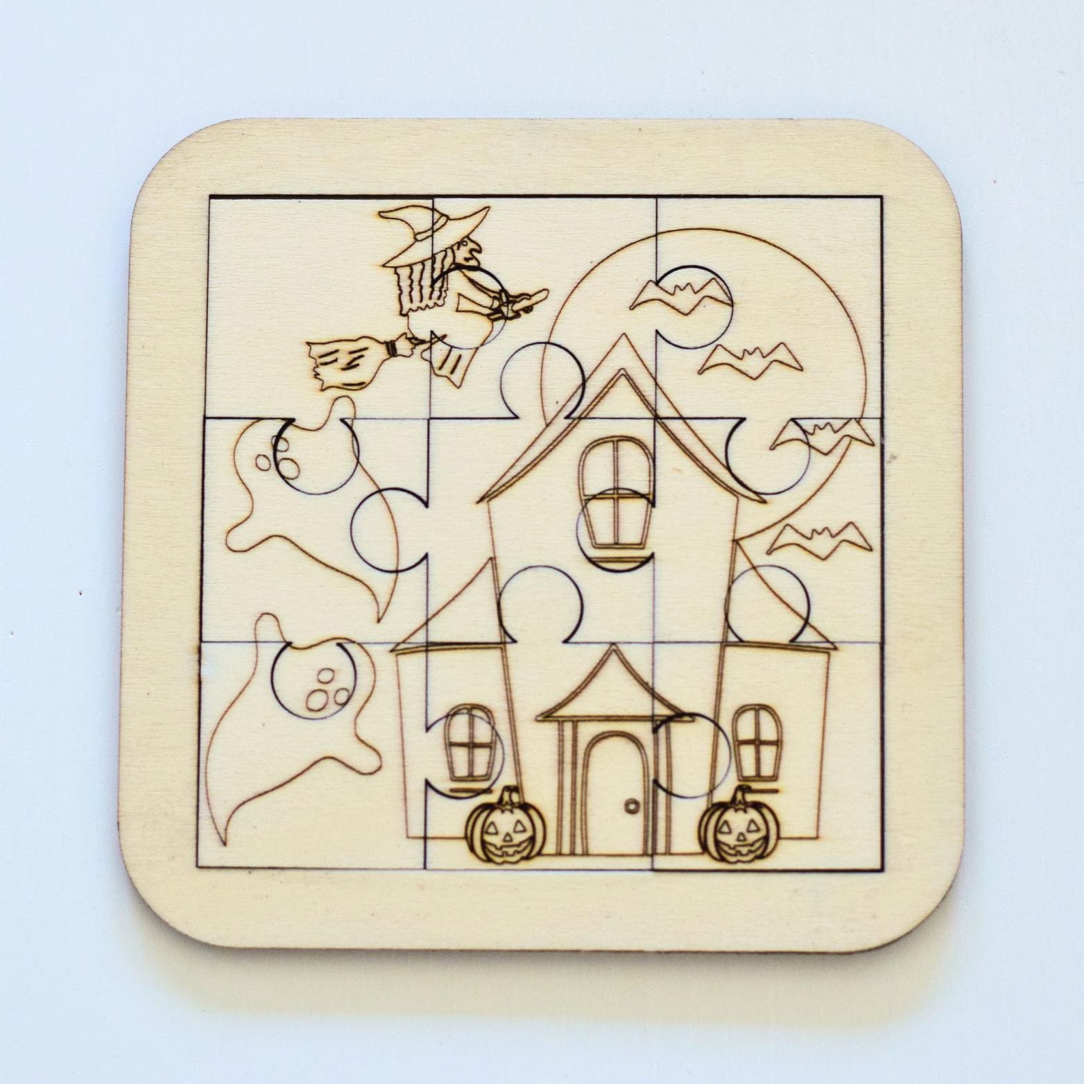 Halloween Puzzle Laser Cut and Engrave File SVG, AI, DFX Files, Puzzle ...