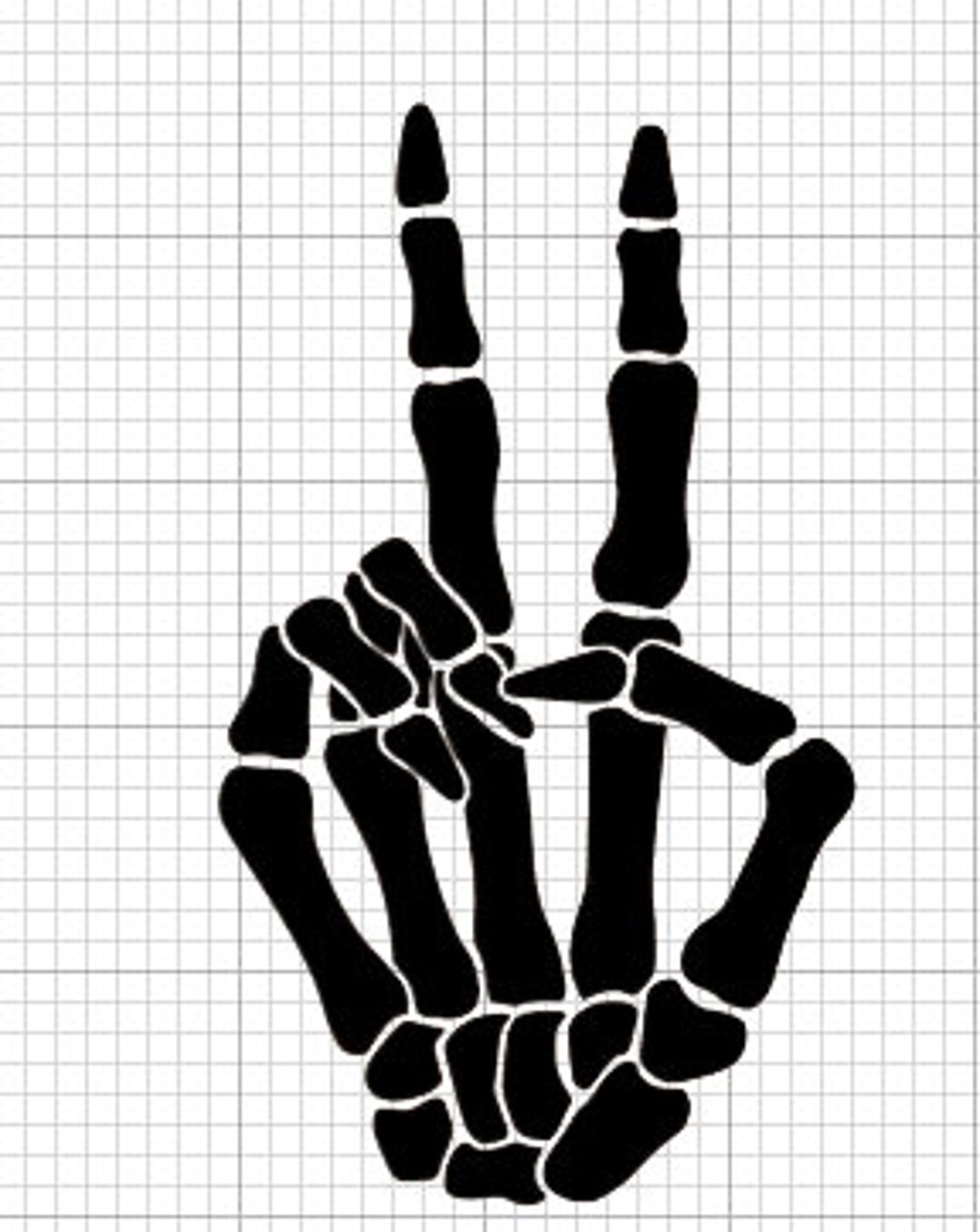 Peace Skeleton Hand Vinyl Decal - Etsy