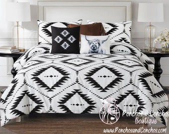 Black White Bedding - Etsy
