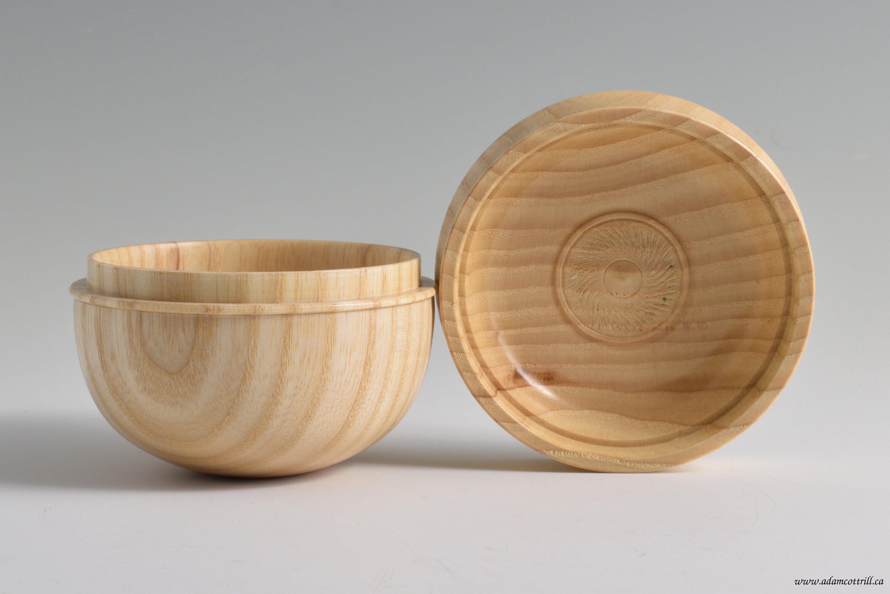 Handmade Turned White Ash Keepsake Box With Pearlescent Inlay | Etsy