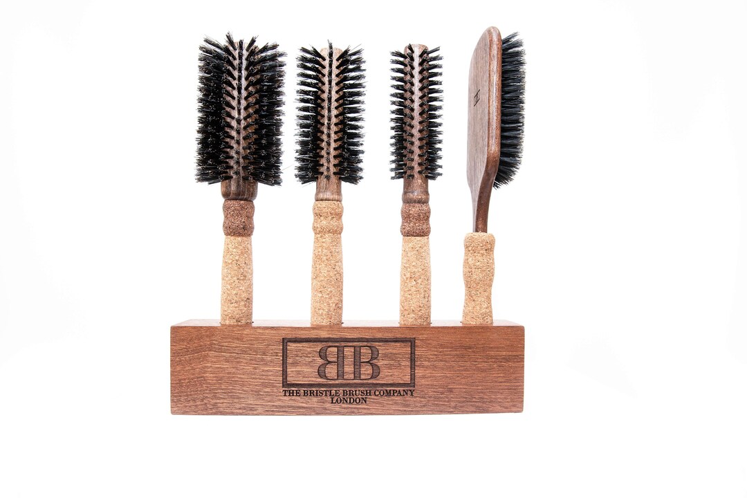 Bristle Brushes + Wooden Block Set (4 Brushes) - Set A - Etsy