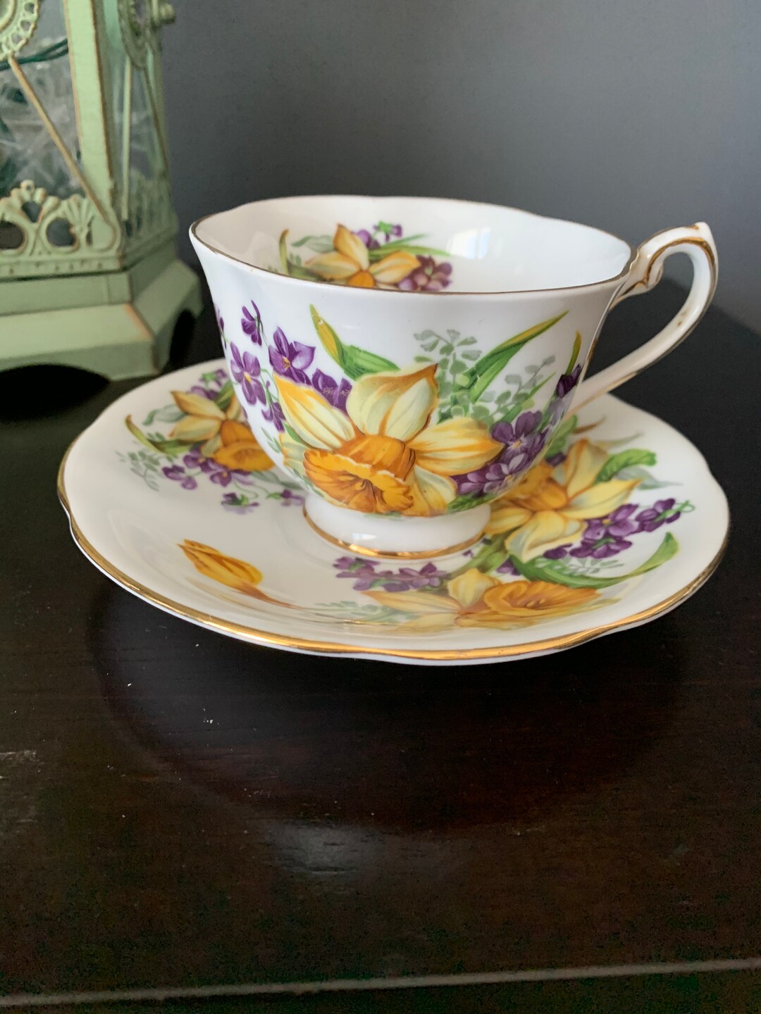 Vintage Royal Standard Bone China Teacup and Saucer, Woodland Wonder ...