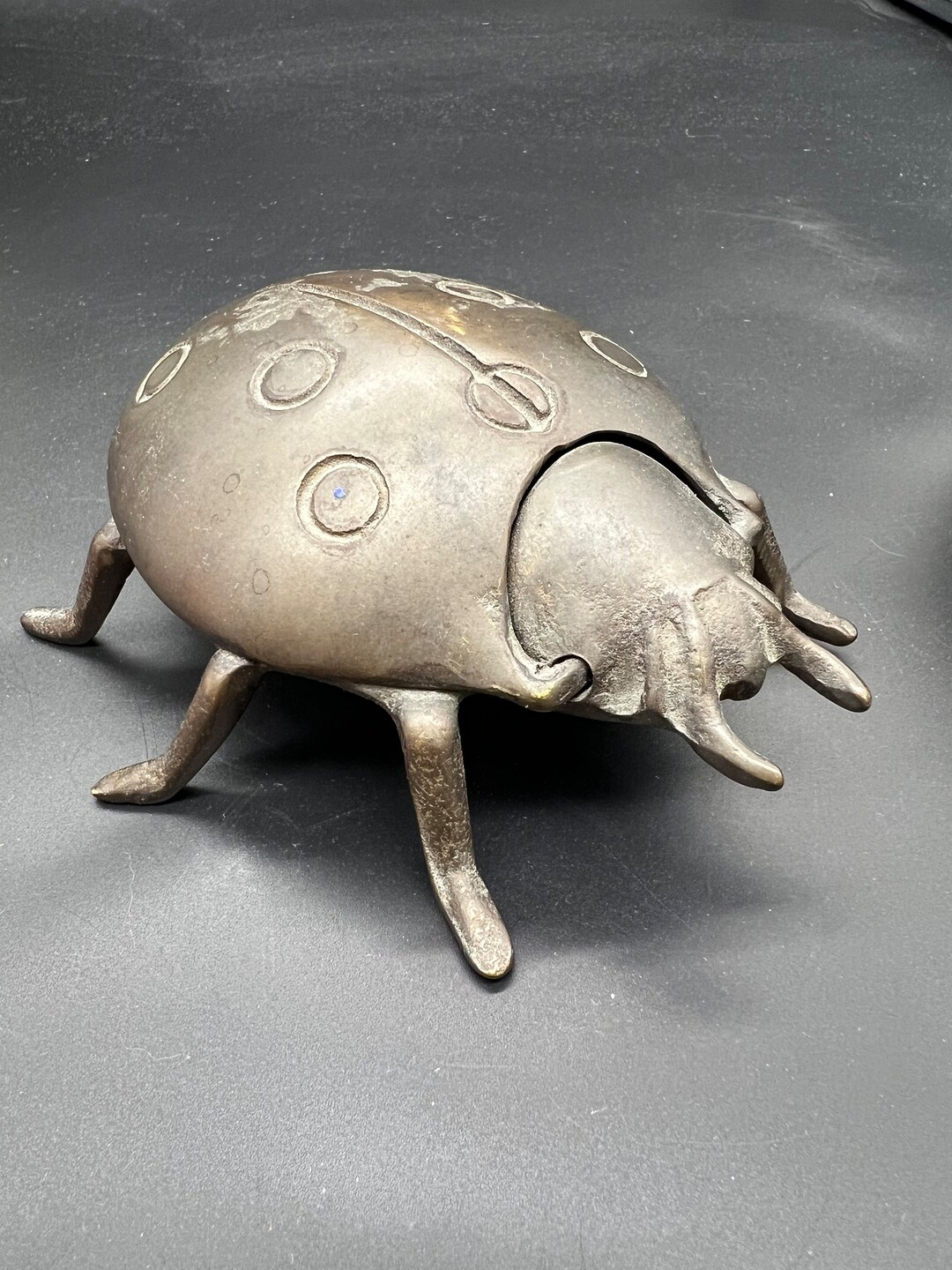 Amazing Metal Brass/copper Ladybug Ashtray, Super Cool, Flip Top ...