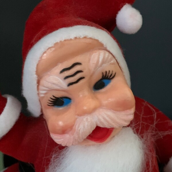 Flocked Santa - Etsy
