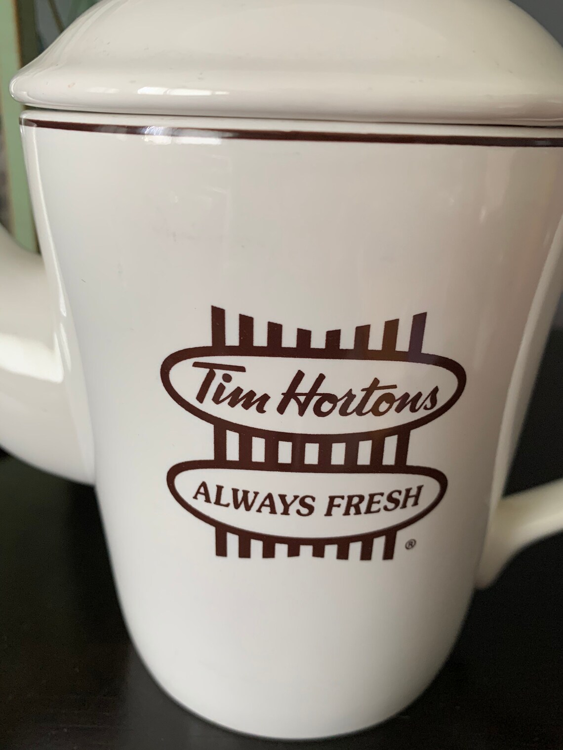 Vintage Tim Hortons 2-cup Stoneware Teapot With Lid Brown - Etsy
