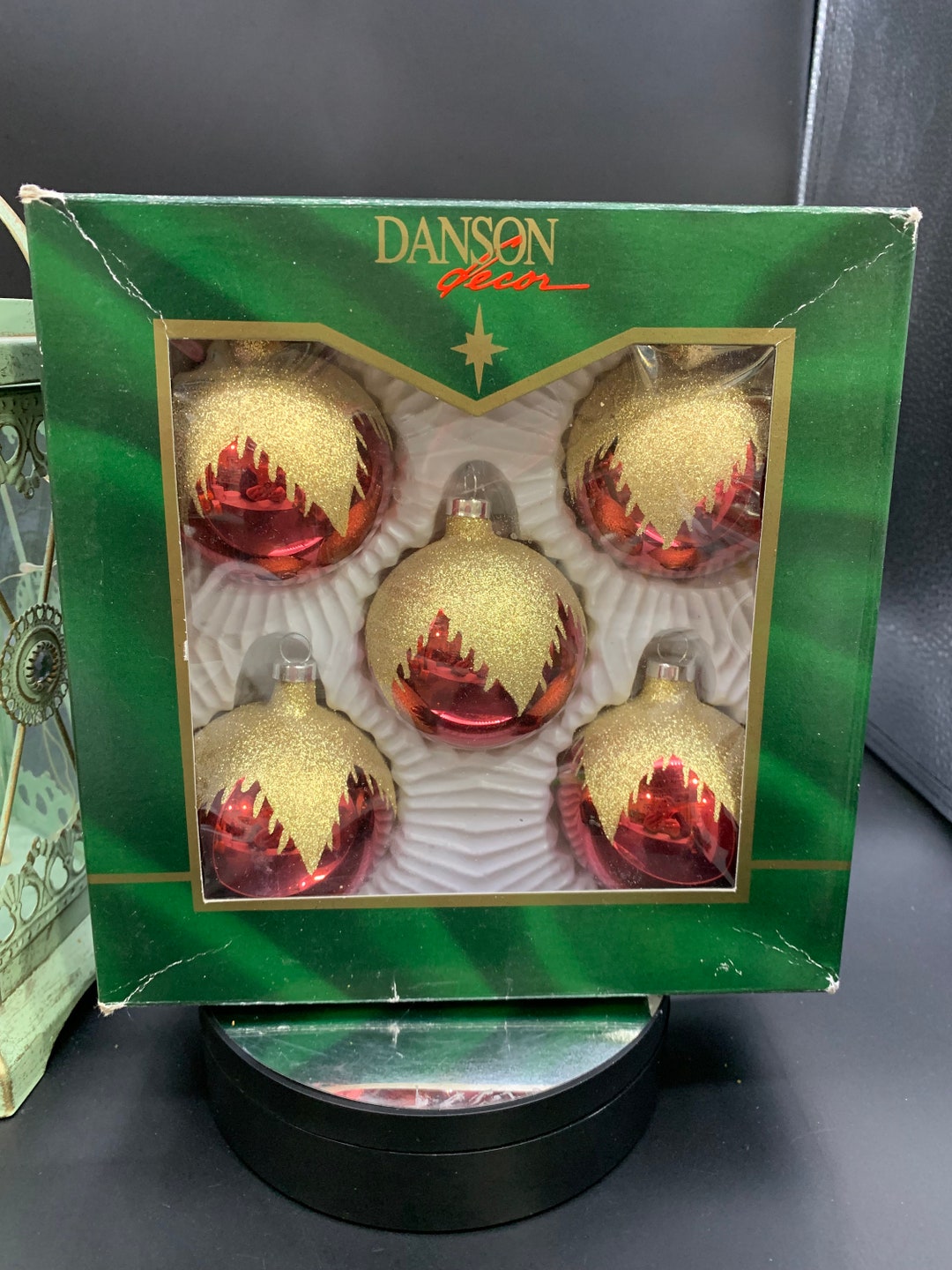Vintage Danson Mercury Glass Christmas Tree Ornaments, Gorgeous Red ...