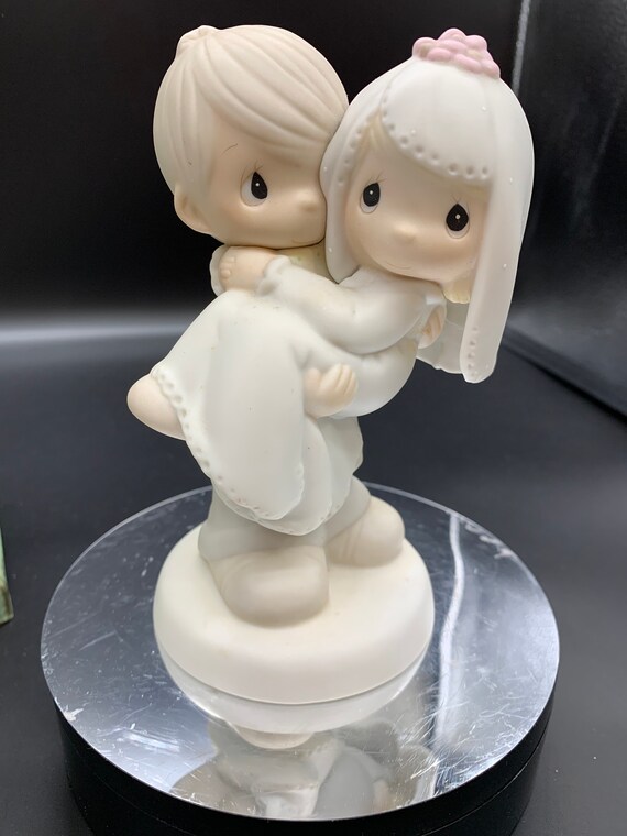 Vintage Precious Moments Bride and Groom bless You Two | Etsy
