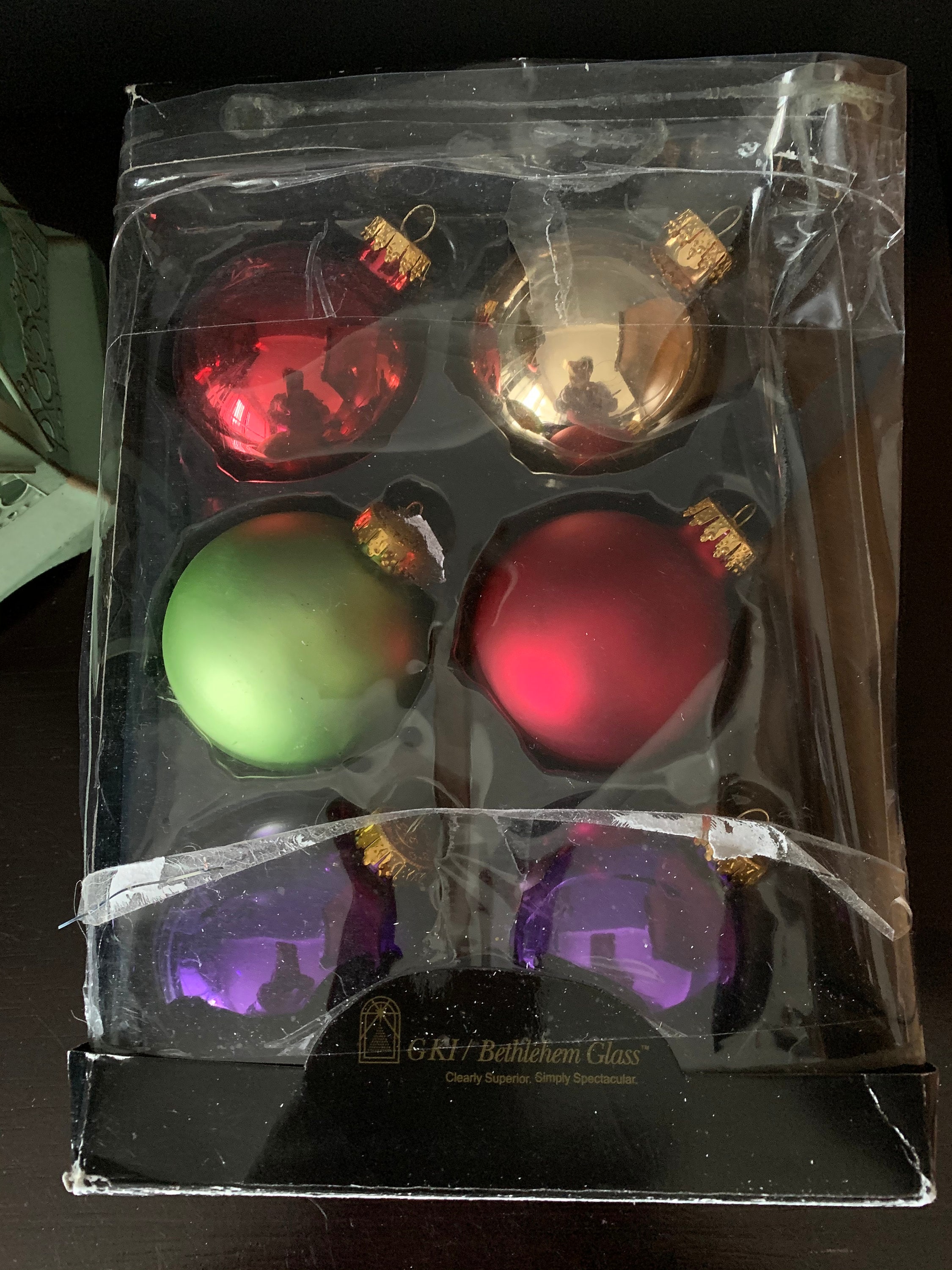 Vintage GKI/ Bethlehem Glass Christmas tree ornaments Clearly | Etsy
