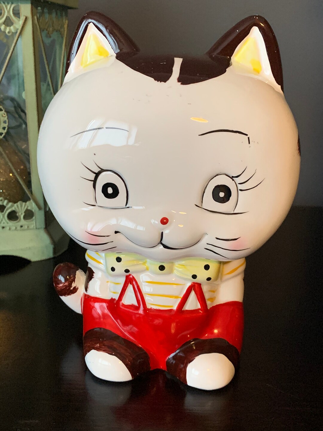 Vintage Gorgeous Ceramic Cat Bank, Coin Bank, Retro, Kitschy, Kitsch ...