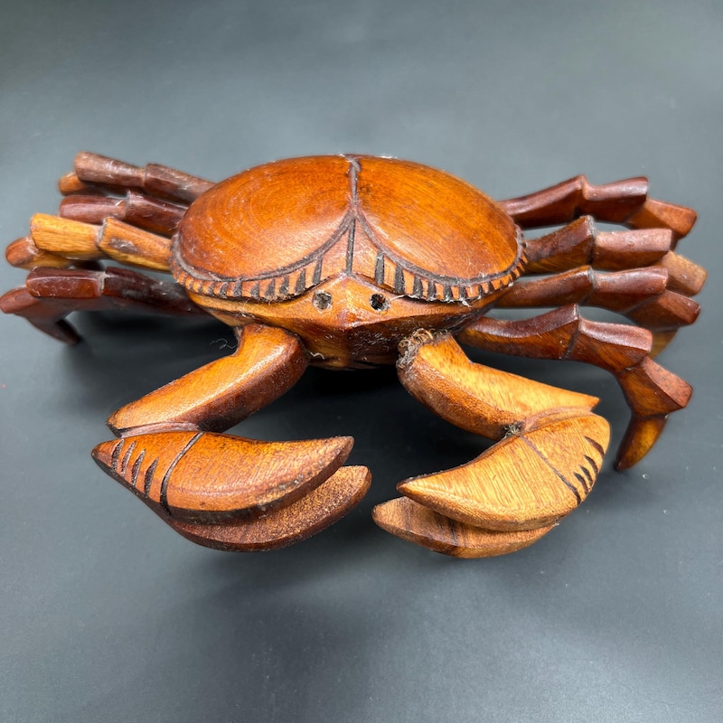 Wooden Crab - Etsy