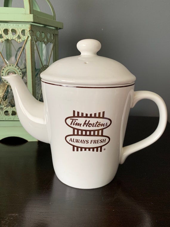 Vintage Tim Hortons 2-cup Stoneware Teapot With Lid Brown | Etsy